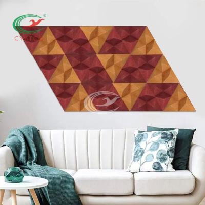 Cina 3D inoffensivo stabile Diamond Wall Panels, audio strati multicolori di assorbimento in vendita