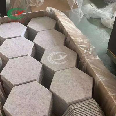 Cina Pannelli per soffitti di esagono ritenuti poliestere, mattonelle acustiche esagonali della parete del ristorante in vendita