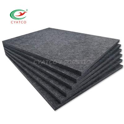 Cina CYATCO 10 Pack PET pannelli acustici in feltro grigio scuro pannelli di parete rettangolari, studi musicali padding insonorizzato in vendita