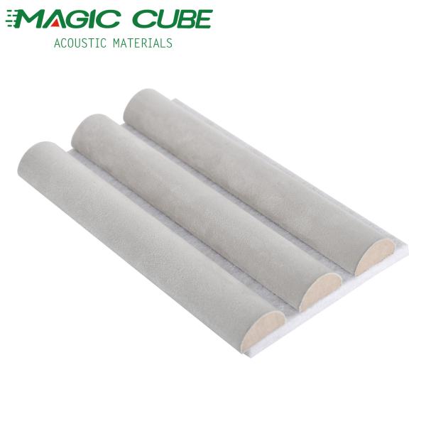 Quality 600x2700mm Wood Slat Acoustic Panels Luxurious Suede Finish For Stylish Decoration for sale