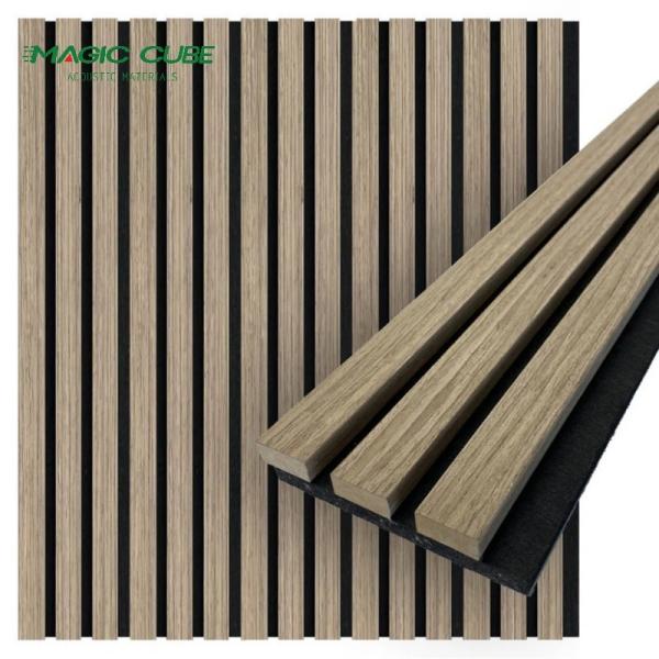 Quality 270cm Wood Slat Acoustic Wall Panels Acupanel With Veneer Surface for sale