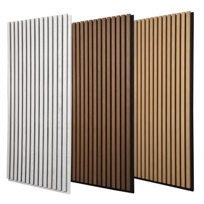China Modern Sound Insulation Wood Slat Acoustic Panels 22mm Thickness for sale