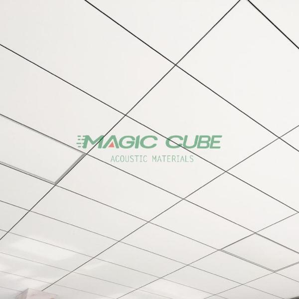 Quality Eco Friendly Fiberglass Acoustic Panel Fiberglass Drop Ceiling Tiles 30MM 40MM for sale