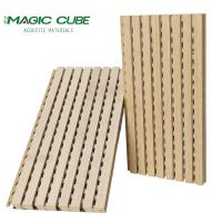 China Factory Direct Supply Wall Interior Customize V Grooved Mdf Panel For Soundproofing for sale