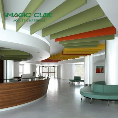 China Square 12mm Thickness Sound Absorbing Baffles Fire Resistance And Eco Friendly for sale