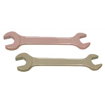 China non sparking Wrench,Double Open Offset5.5*7-60*65mm,Al-br,Be-Cu,135-13500g,Golden color，Silver yellow color ,box spanner for sale
