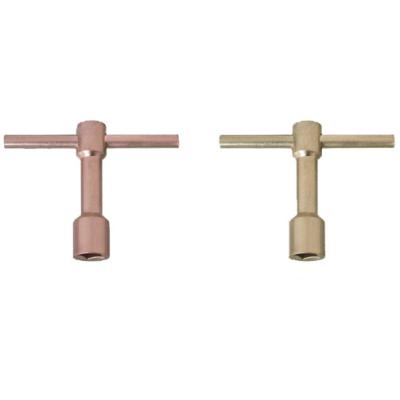 China Non-sparking Acetylene  Bottle Wrench，10mm*100mm,Al-br,Be-Cu,125-135g,nature color ,sparkless  Acetylene bottlespanner for sale