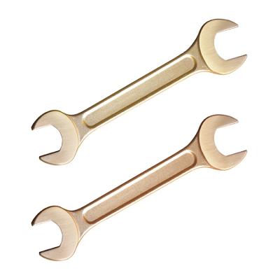 China non sparking tools double ring spanner 6x7mm-30x32mm in beryllium copper or aluminum bronze for sale