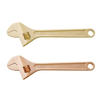 China non sparking tools adjustable wrench 10 inch 12 inch  in beryllium copper or aluminum bronze for sale