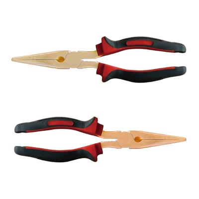 China non sparking tools long nose pliers 6 inch berylium copper or aluminum bronze for sale