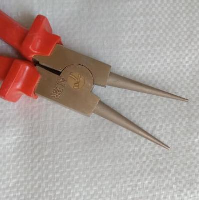 China China non sparking tools manufacturer supply aluminum bronze alloy internal circlip pliers 7 inch for sale