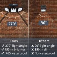 China 72LED IP65 3 Head Solar Security Light With Motion Sensor 360 Degree for sale