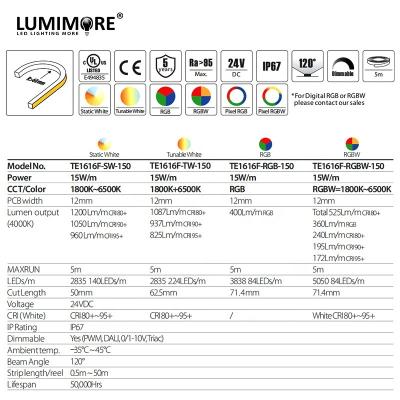 Cina 2700K IP67 Neon Silicone Tube Dimmable LED Strip Soft Caldo Bianco in vendita