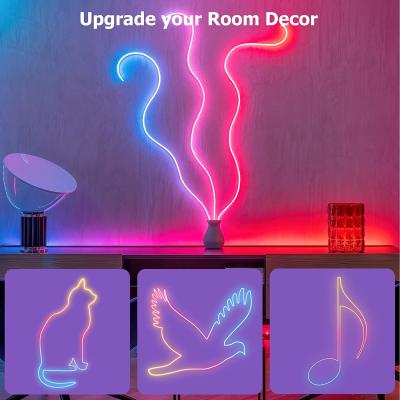 Cina Bluetooth Tuya Strip LED dimmabile 2000mm 3000mm Led Neon Flex RGB in vendita