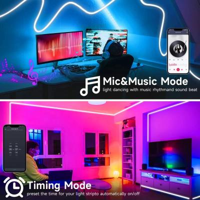 Cina Bluetooth Tuya Strip LED dimmabile 2000mm 3000mm Led Neon Flex RGB in vendita