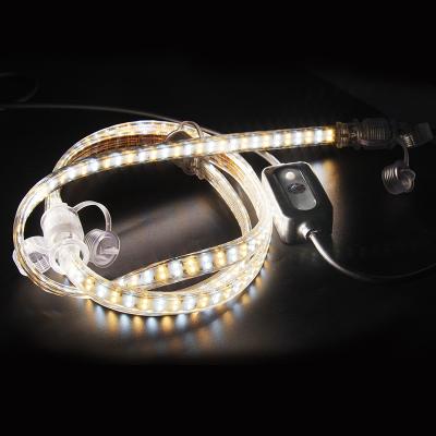 Cina IP68 6500K LED Rope Light Bianco E Caldo Bianco LED Strip Lampade Per soffitto in vendita