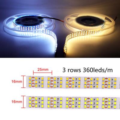 中国 3列のLEDストライプ 2835 360/480LEDs Per Meter 16mmセルフスティックLEDライト 販売のため