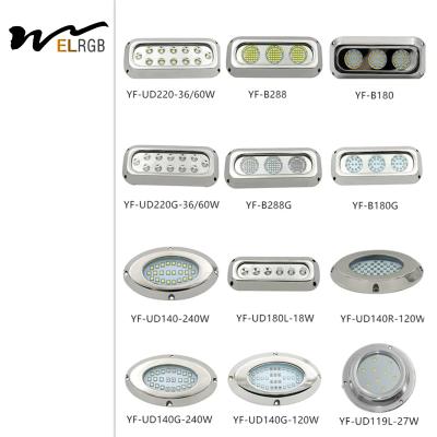 Cina Bronzo 450w Oceano Led luci subacquee IP68 luci subacquee Transom in vendita