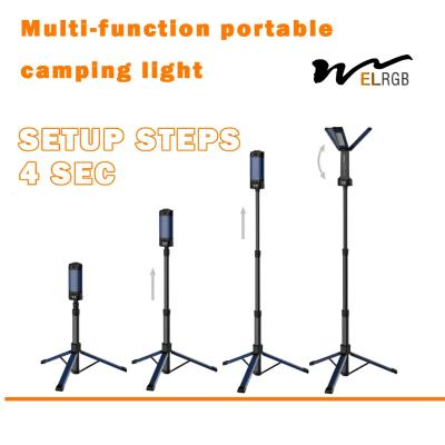 China 3 koppen Led kabel licht driepoot 2000mAh oplaadbaar werklampje met stand Te koop