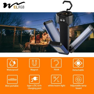 China 3 koppen Led kabel licht driepoot 2000mAh oplaadbaar werklampje met stand Te koop