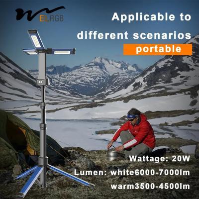 China 3 koppen Led kabel licht driepoot 2000mAh oplaadbaar werklampje met stand Te koop