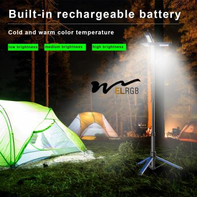 China 3 koppen Led kabel licht driepoot 2000mAh oplaadbaar werklampje met stand Te koop
