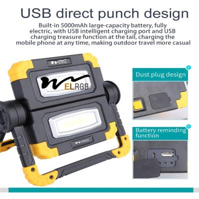 Cina 2000lm COB Led Work Light Outdoor Working Light Rechargeable Cob Work Light Lumiera di lavoro a LED in vendita