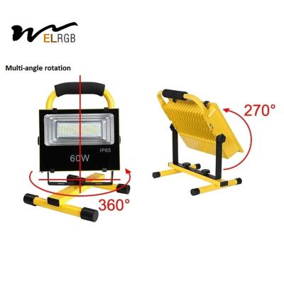 Cina 4800lm riflettore a LED ricaricabile 60W portabile luce di emergenza in vendita