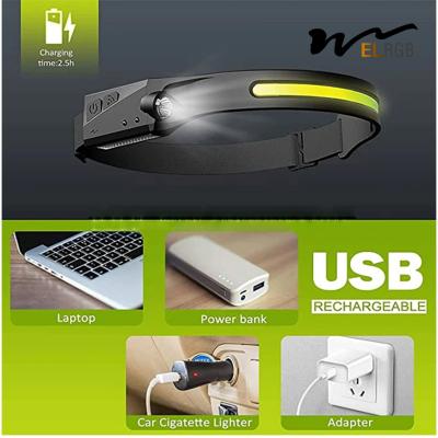 中国 USB モーションセンサー ヘッド トーチ 屋外作業灯 10000 時間 寿命 販売のため