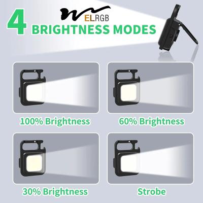 China 800Lm COB Recarregável Keychain Light Portátil 4 Modos de Luz Bolso à venda