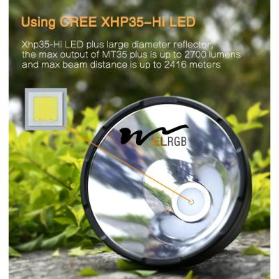 Cina MT35 PLUS Lanterna portatile XHP35 Hi 2700 Lumen Led Proiettore in vendita