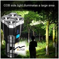 China 1000 Lumens 4led Rechargeable Cob Flashlight Multifunctional Led Flashlight for sale
