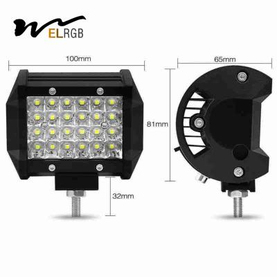 Cina 72w 24v LED Spotlight Veicolo LED luci di lavoro 4 pollici 4 fila 4x4 in vendita