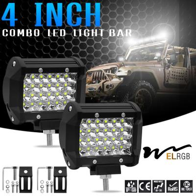 Cina 72w 24v LED Spotlight Veicolo LED luci di lavoro 4 pollici 4 fila 4x4 in vendita