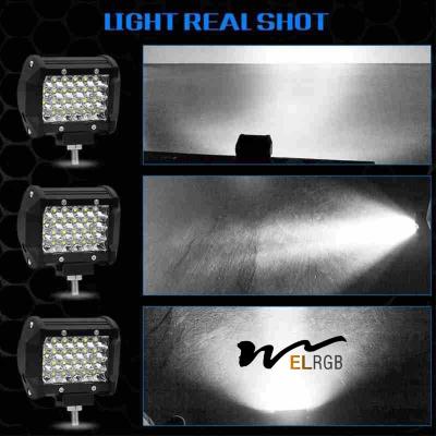 Cina 72w 24v LED Spotlight Veicolo LED luci di lavoro 4 pollici 4 fila 4x4 in vendita