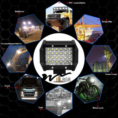 Cina 72w 24v LED Spotlight Veicolo LED luci di lavoro 4 pollici 4 fila 4x4 in vendita