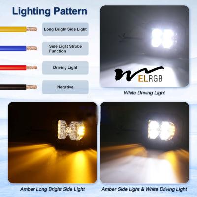 中国 3500LM キューブサイドシューター LEDポッド 車両 LED 作業灯 12V 6500K 販売のため