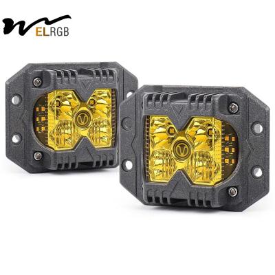 中国 3500LM キューブサイドシューター LEDポッド 車両 LED 作業灯 12V 6500K 販売のため