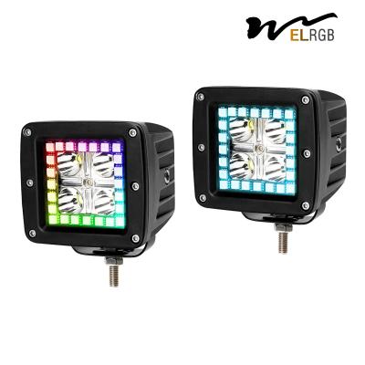 Cina Mini RGB Veicolo LED luci di lavoro 3 pollici 4x4 Led Pod Light Decorazione in vendita