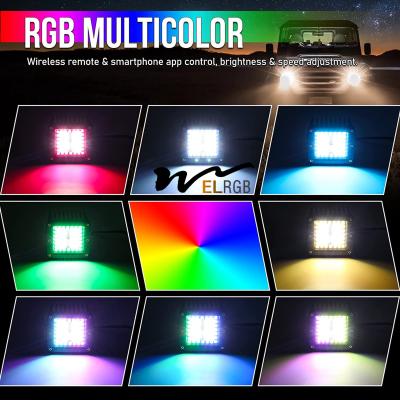 Cina Mini RGB Veicolo LED luci di lavoro 3 pollici 4x4 Led Pod Light Decorazione in vendita