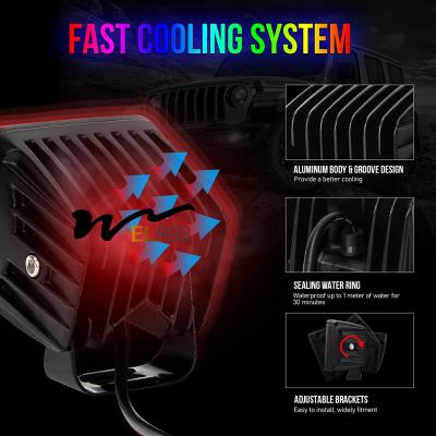 Cina Mini RGB Veicolo LED luci di lavoro 3 pollici 4x4 Led Pod Light Decorazione in vendita