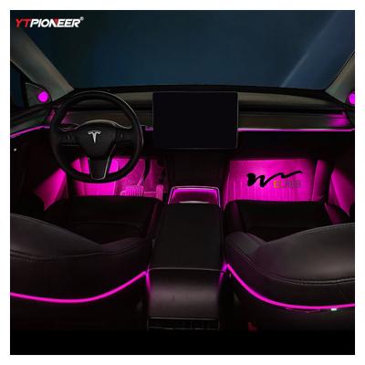 Cina 128 colori Kit di illuminazione ambientale auto Tesla Model 3 Illuminazione ambientale 12V in vendita