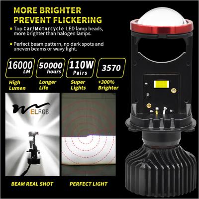 Cina CSP3570 Luci a LED per moto 16000LM H4 Lampada proiettore a LED 55W in vendita