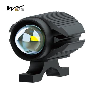 Cina 6000K 2 pollici luci di nebbia rotonde 30W LED luci motociclette raggio di luce doppio colore in vendita