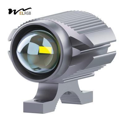 Cina 6000K 2 pollici luci di nebbia rotonde 30W LED luci motociclette raggio di luce doppio colore in vendita