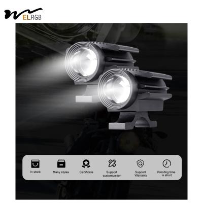 Cina 6000K 2 pollici luci di nebbia rotonde 30W LED luci motociclette raggio di luce doppio colore in vendita
