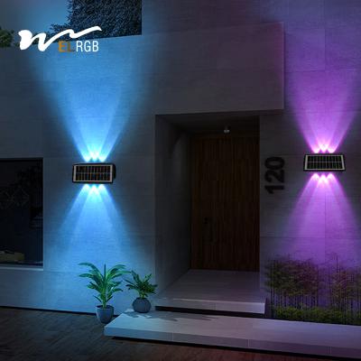 中国 2 モード RGB ウォールライト LED 太陽光発電灯 IP65 変色 販売のため