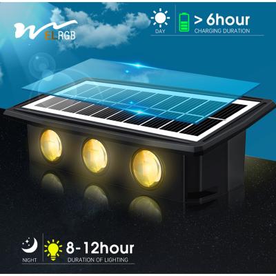 中国 2 モード RGB ウォールライト LED 太陽光発電灯 IP65 変色 販売のため
