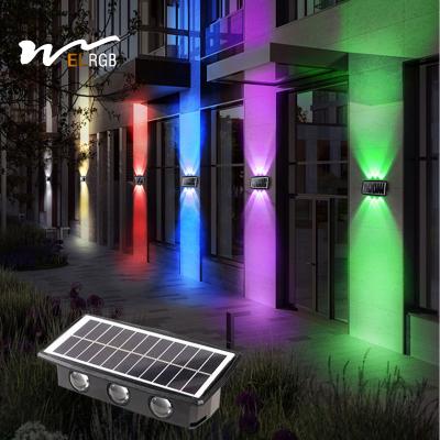 Cina 2 modalità RGB luce da parete LED Luci a energia solare IP65 Cambiamento di colore in vendita