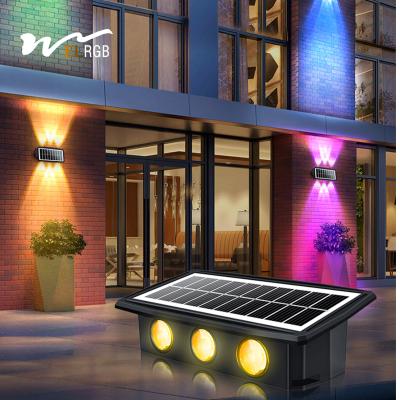 中国 2 モード RGB ウォールライト LED 太陽光発電灯 IP65 変色 販売のため